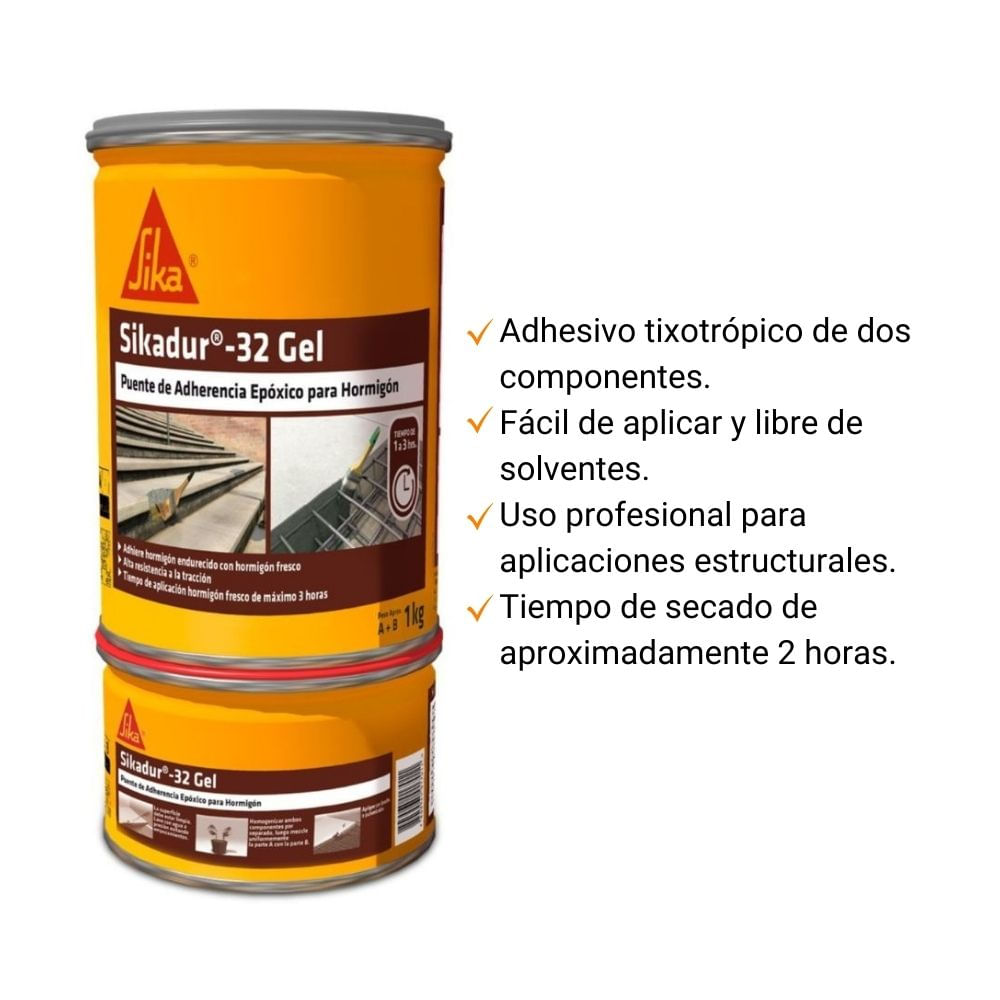 Sikadur Gel 32 (Puente de Adherencia Epóxico) x 1KG – Sika