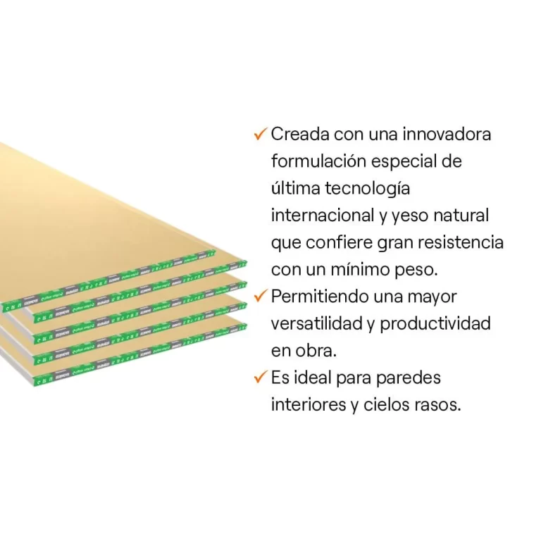 Placa de Yeso ST (Drywall) 1/2″ x 1.22 x 2.44 mt – Gyplac